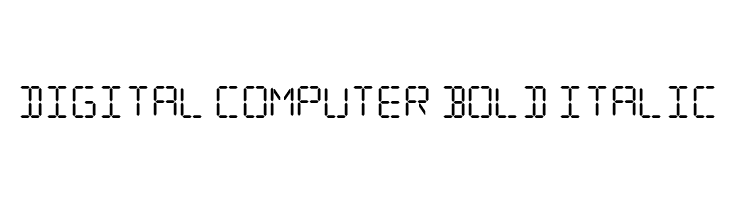 Digital Computer Bold Font